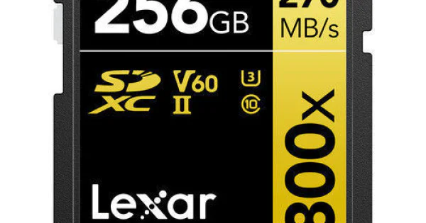 Buy Lexar 256GB Professional 1800x UHS-II SDXC Memory Card (GOLD Series) at Lowest Price in India