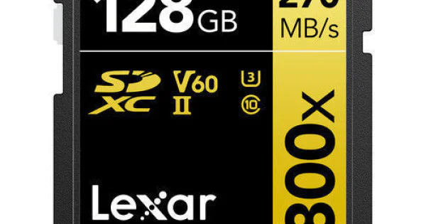 Buy Lexar 128GB Professional 1800x UHS-II SDXC Memory Card (GOLD Series) at Lowest Price in India